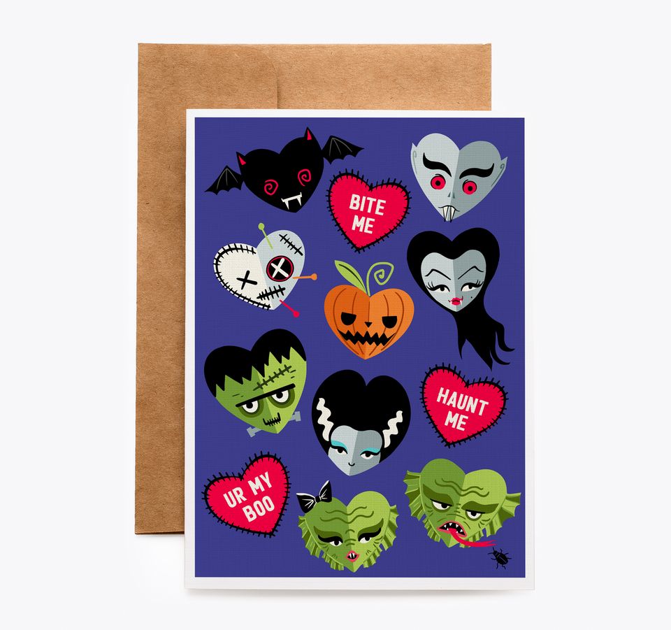 Classic Monster Love Card – Spooky Cat Press