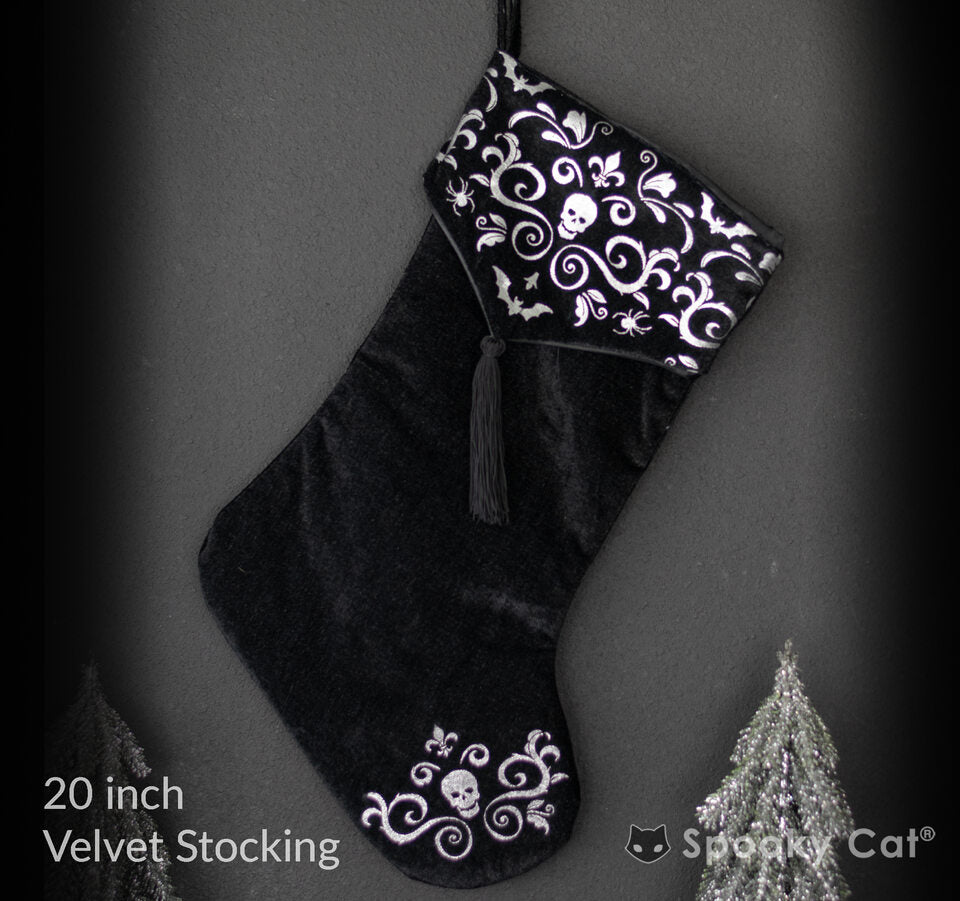 Gothic Velvet Creepmas Stocking – Spooky Cat Press