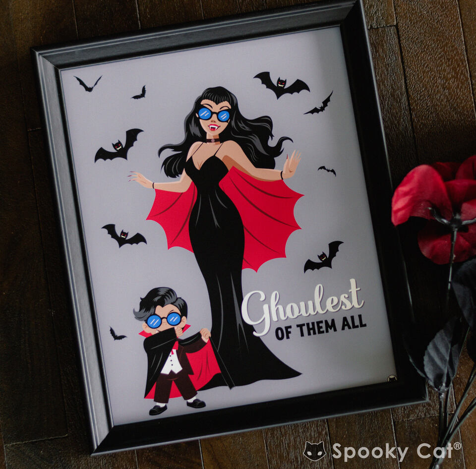 Vintage Vamp Mom Art Print (8x10) – Spooky Cat Press