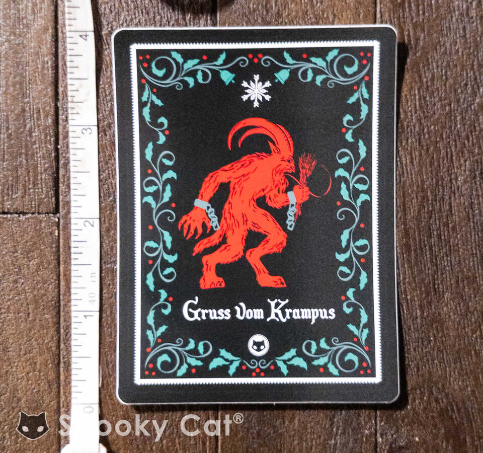 Krampus Sticker – Spooky Cat Press