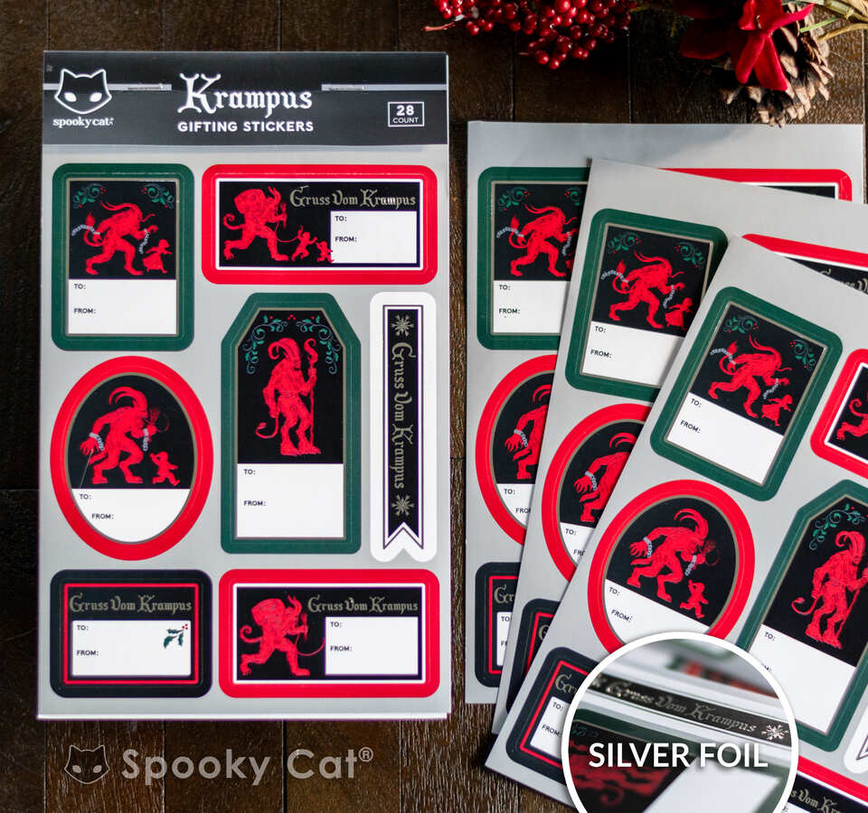 Krampus Gift Tag (Booklet) – Spooky Cat Press