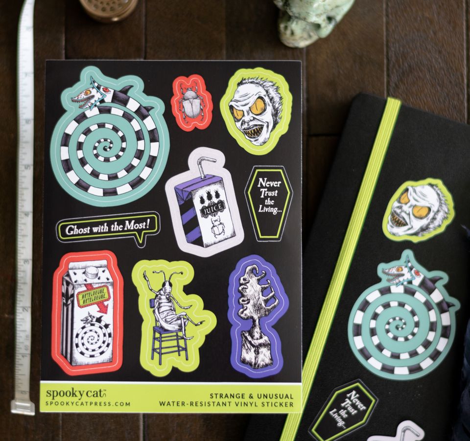 Strange & Unusual Sticker Sheet – Spooky Cat Press