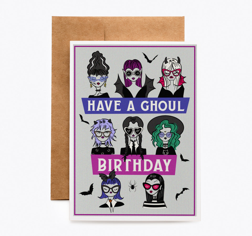 Ghoulfriend's Goth Birthday Card – Spooky Cat Press