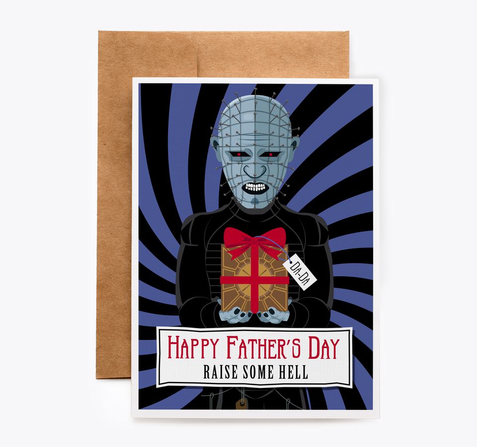Hellraiser Pinhead Father's Day Card – Spooky Cat Press