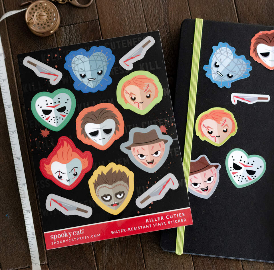 Killer Horror Movie Vinyl Sticker – Spooky Cat Press