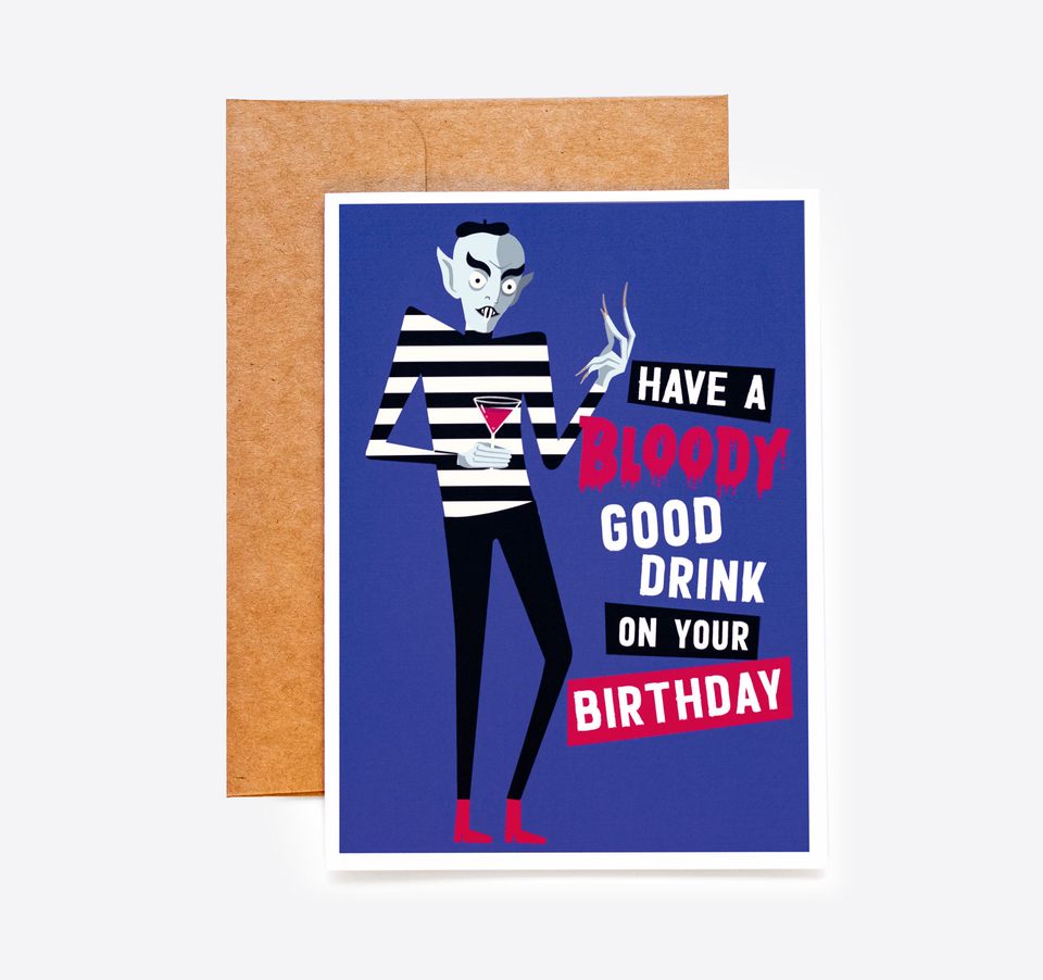 Vampire Birthday Card - Nosferatu – Spooky Cat Press