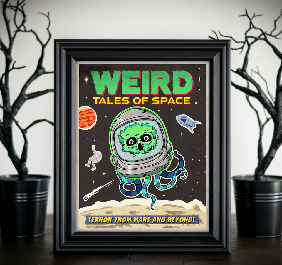 Weird Space Comic Art Print (8x10) – Spooky Cat Press